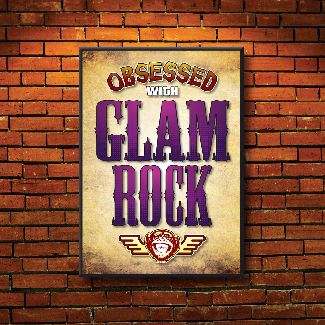 Obsessed With Glam Rock Art Print / Music Poster / Wall Art / - Etsy