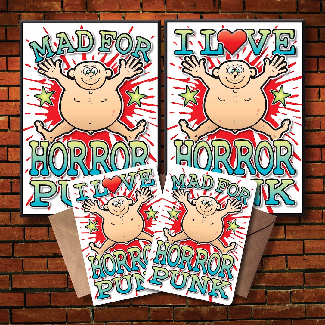 Horror Punk Art Print Birthday Card / Music Poster / Wall - Etsy