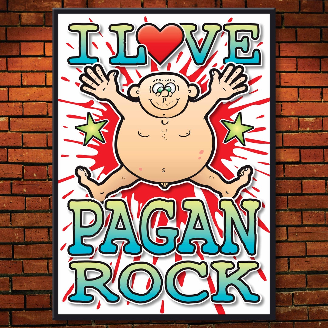 Pagan Rock Art Print / Love Music Poster / Funny Wall Décor ...