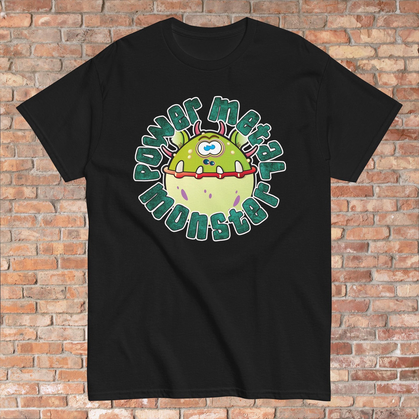 Power Metal Monster Cotton T-shirt / Metalhead Party Wear / Mosh Pit Guru / Festival Shirt ...