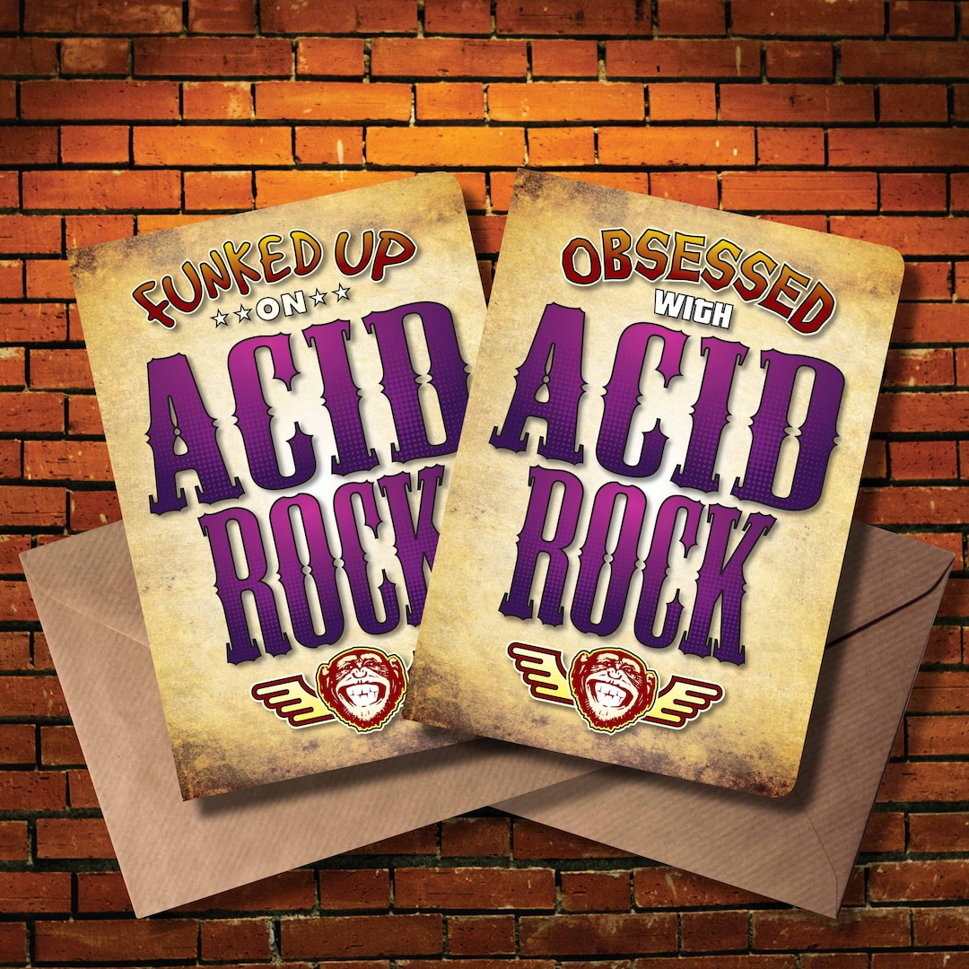 Acid Rock Birthday Card Art Print / Music Poster / Wall Art - Etsy