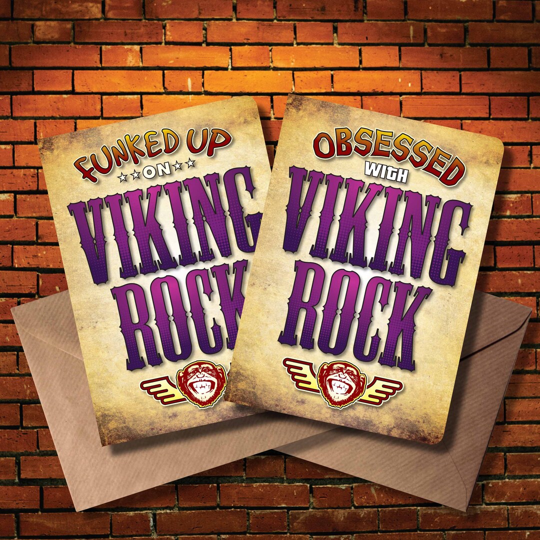 Viking Rock Birthday Card Art Print / Music Poster / Wall - Etsy