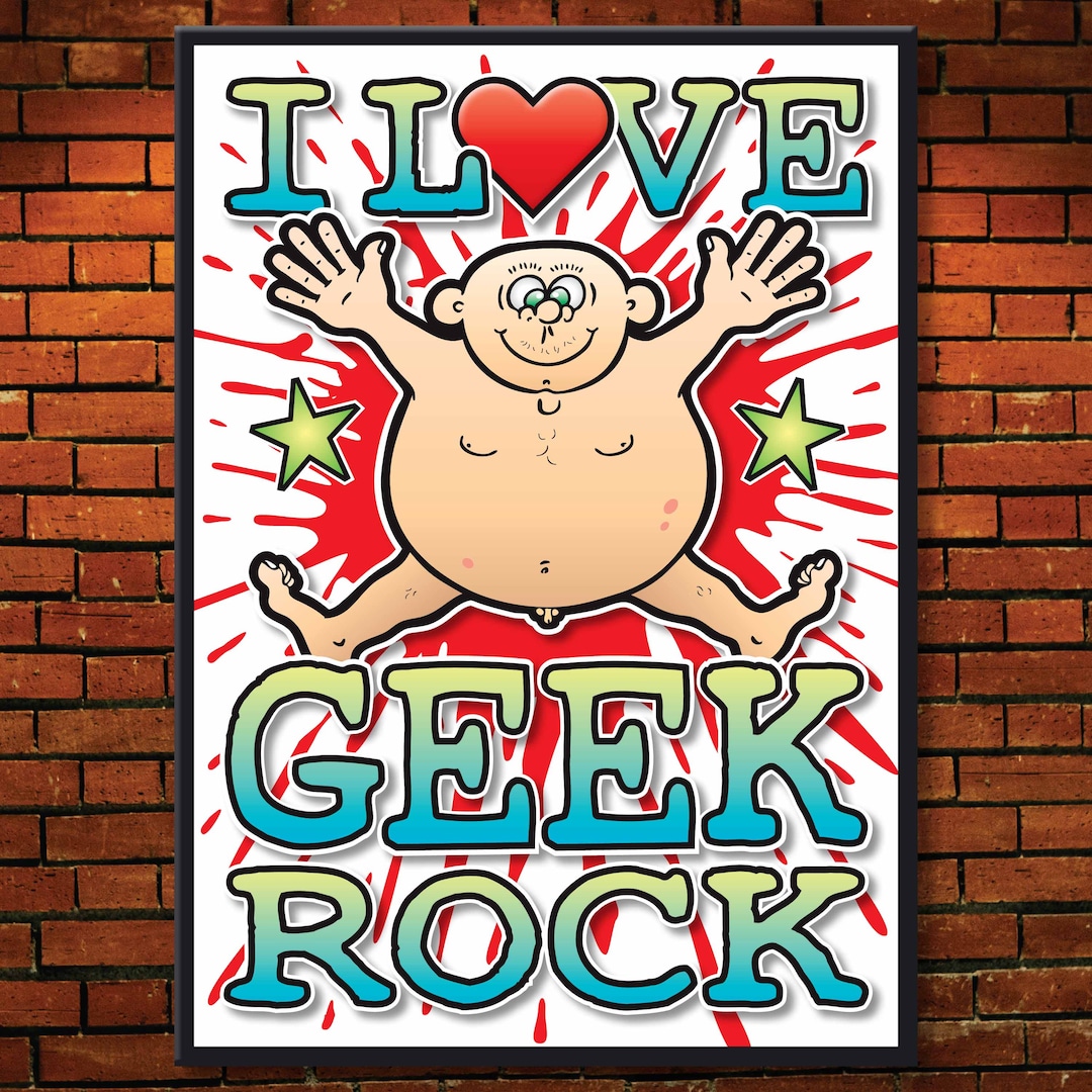 Geek Rock Art Print / Love Music Poster / Funny Wall Décor / Passionate ...