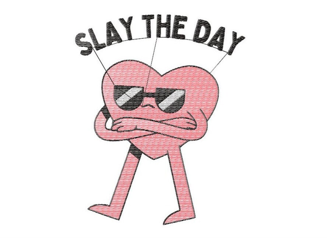 Slay the Day Digitized Embroidery File 4x4 and 7x5 (PES, XXX, JEF, Etc ...