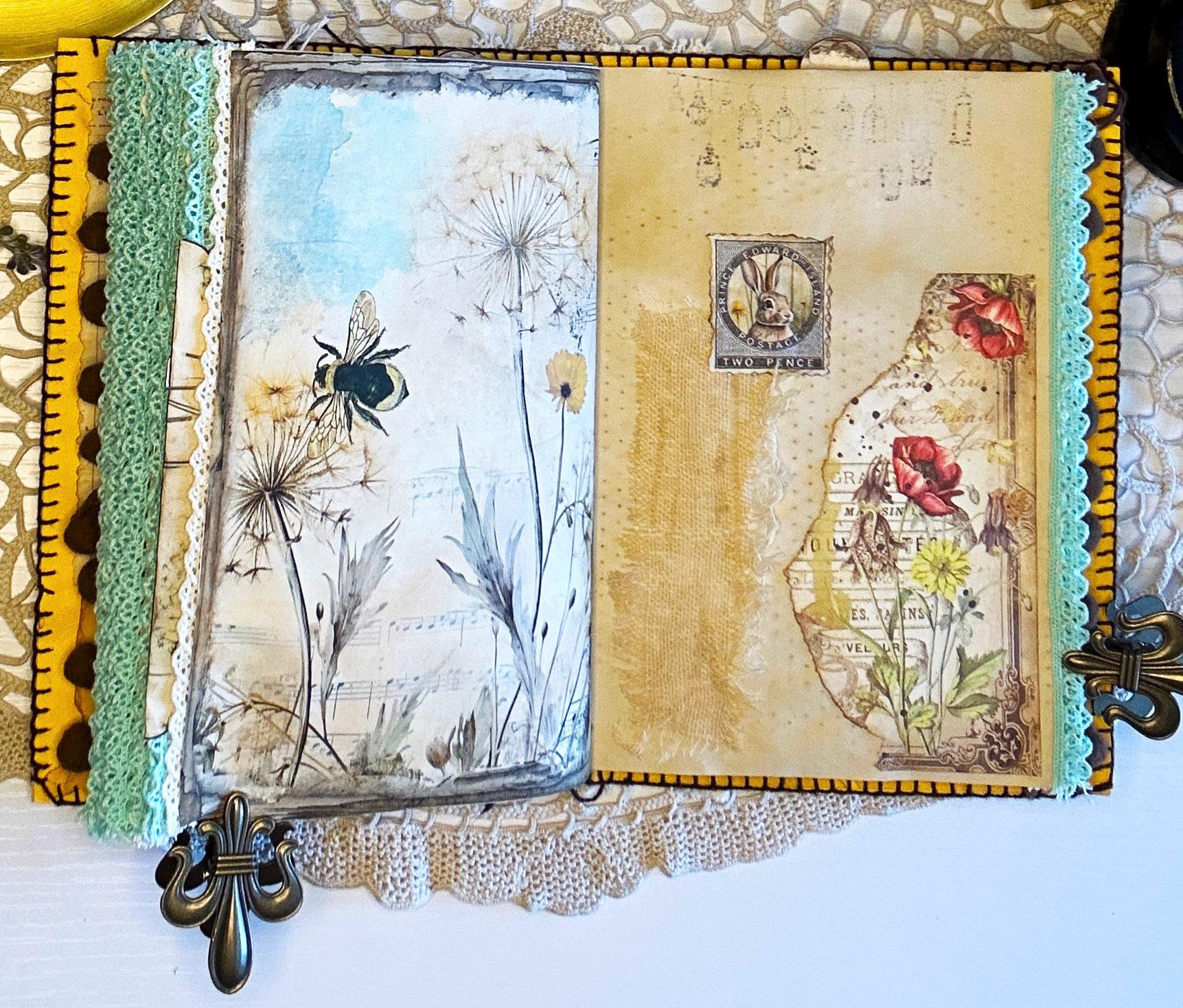 Handmade Vintage Junk Journal, Diary, Traveler Notebook, Scrapbooking ...