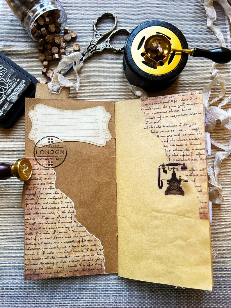 Handmade Vintage Junk Journal, Traveler Notebook, Diary, Cookbook - Etsy