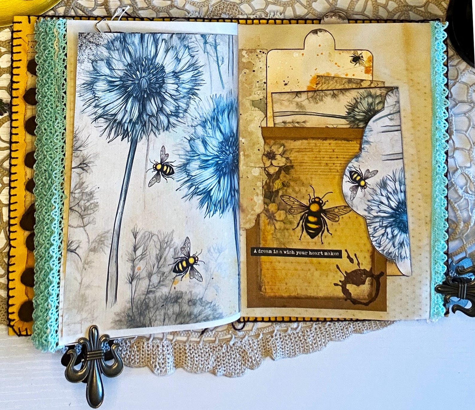 Handmade Vintage Junk Journal, Diary, Traveler Notebook, Scrapbooking ...