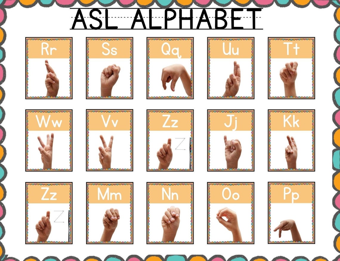 ASL Alphabet, Natural Shooting ASL Alphabet, ASL Sign Language Alphabet ...