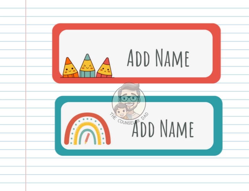 Editable Rainbow Classroom Name Tags Label, Classroom Customizable ...