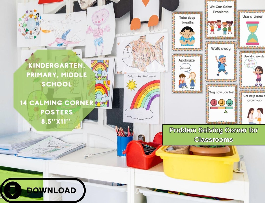 Problem-solving Toolkit for Young Learners, 14 Calming Corner Posters ...