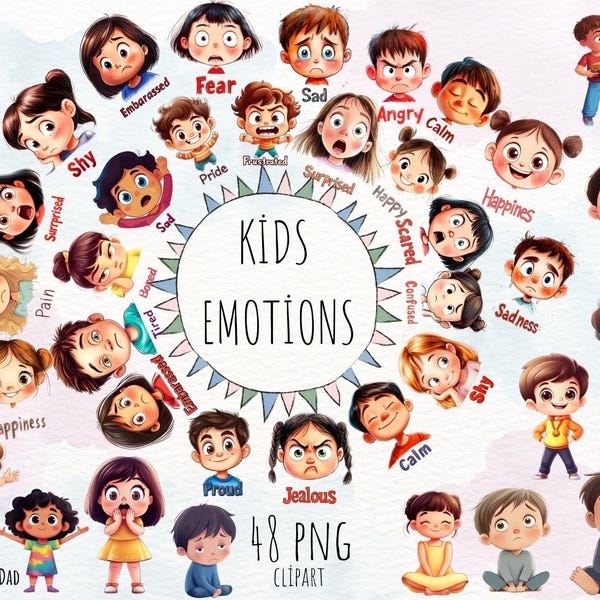Emotions Clip Art - Etsy