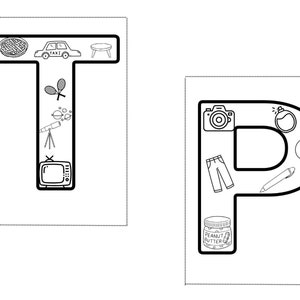 Alphabet Coloring Pages for Kids: ABC Printable (PDF) - Etsy
