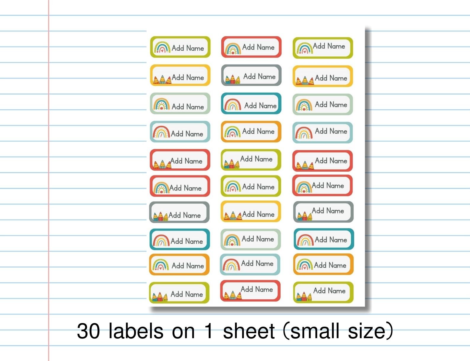 Editable Rainbow Classroom Name Tags Label, Classroom Customizable ...