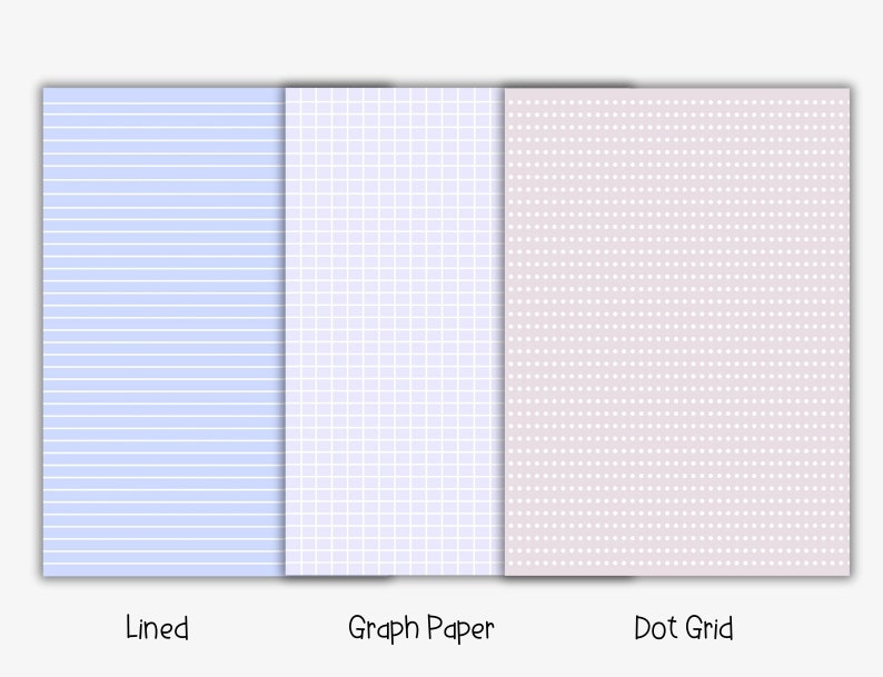 Printable Lined Dot Grid Graph Paper Pastel Digital Paper - Etsy