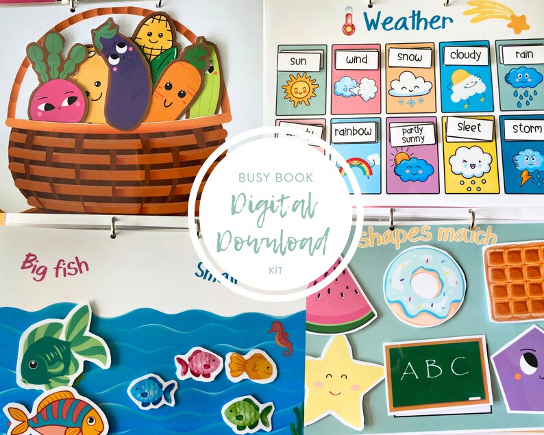 Preschool Learning Binder, Busy Book Printable, Pre K Learning ...