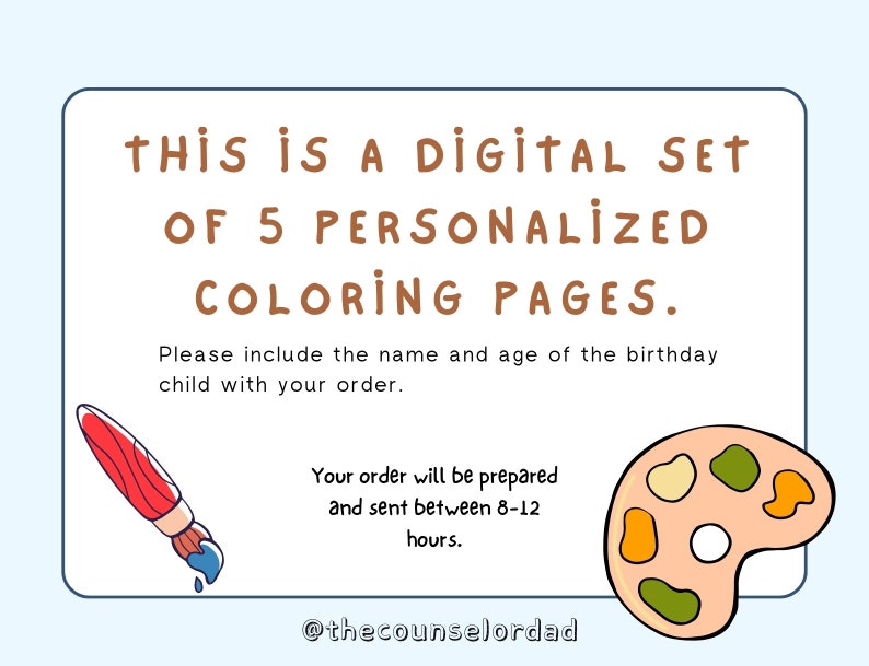 Personalized Robot Birthday Coloring Pages: Set of 5 (PDF) - Etsy