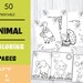 50 Printable Animals Coloring Pages for Kids, 50 Coloring Pages for ...
