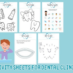 Dentist's Games, Dental Health Printable Activity for Kids, Tooth ...