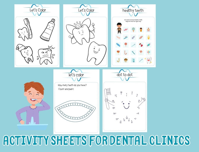 Dentist's Games, Dental Health Printable Activity for Kids, Tooth ...