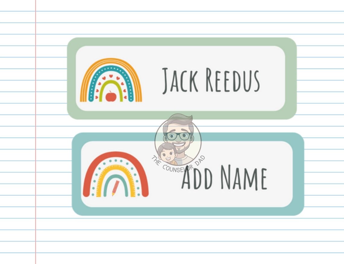 Editable Rainbow Classroom Name Tags Label, Classroom Customizable ...