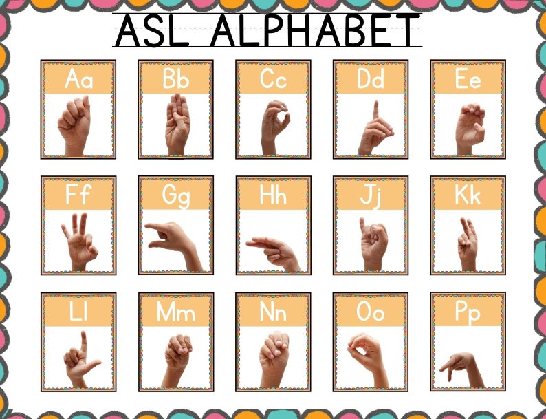 ASL Alphabet, Natural Shooting ASL Alphabet, ASL Sign Language Alphabet ...