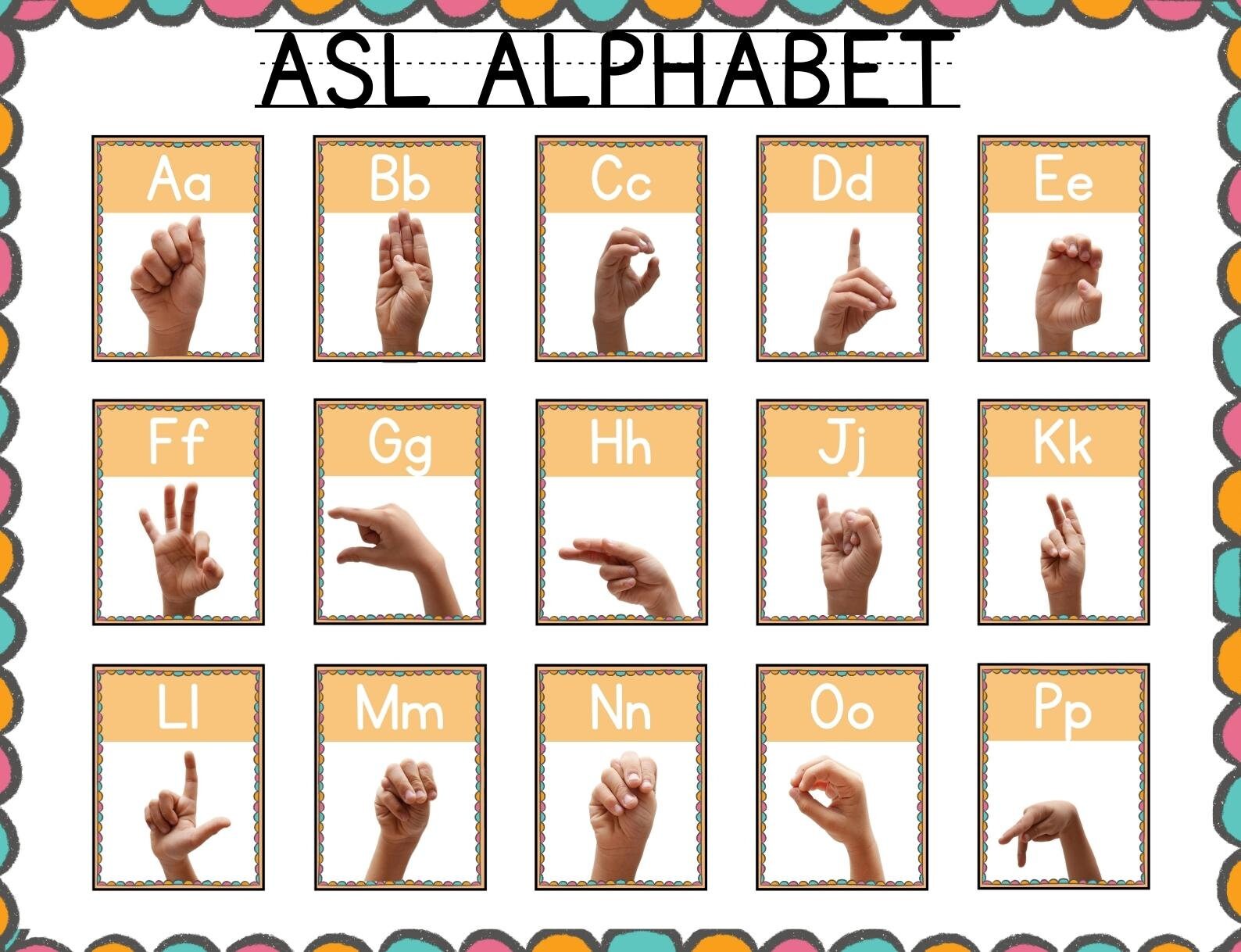 ASL Alphabet, Natural Shooting ASL Alphabet, ASL Sign Language Alphabet ...