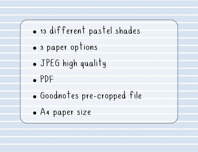 Printable Lined, Dot Grid, Graph Paper, Pastel Digital Paper, Multi ...