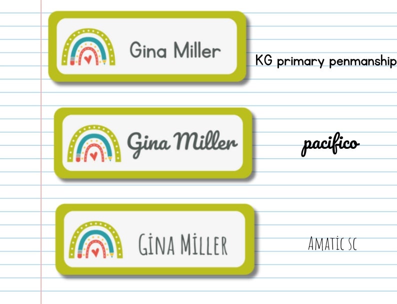 Editable Rainbow Classroom Name Tags Label, Classroom Customizable ...