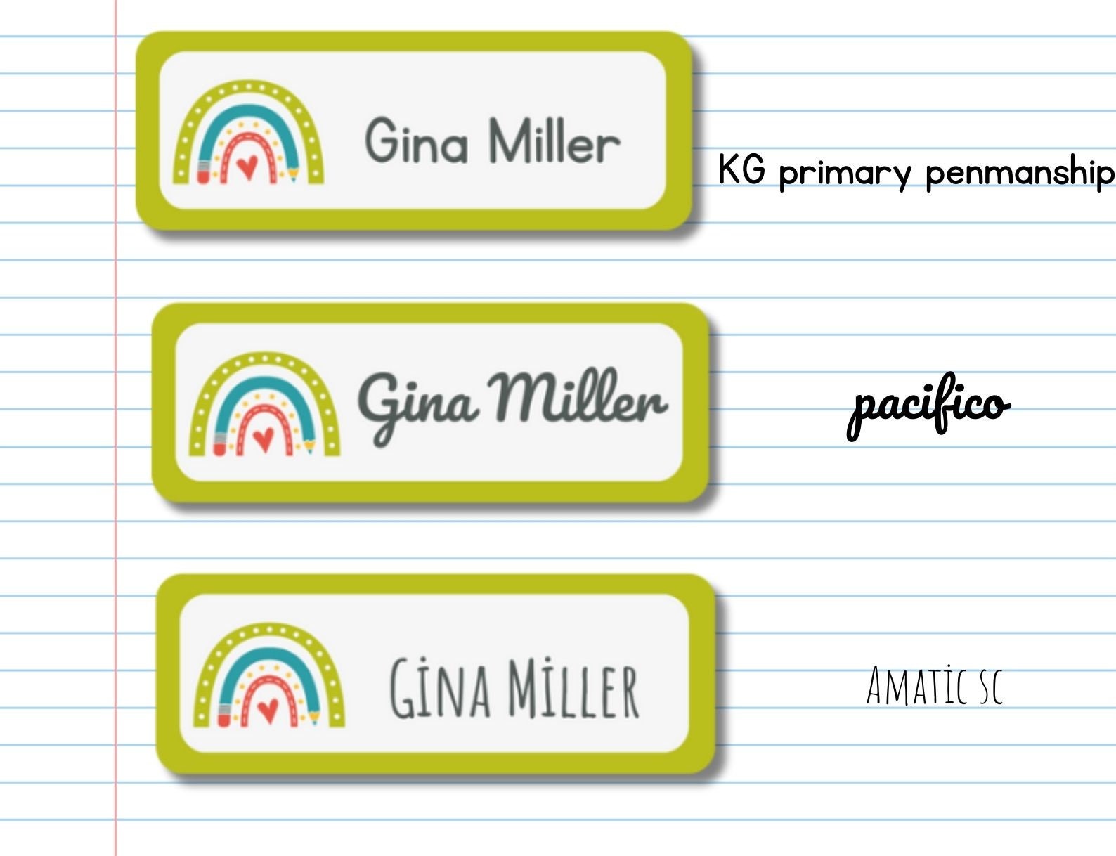 Editable Rainbow Classroom Name Tags Label, Classroom Customizable ...