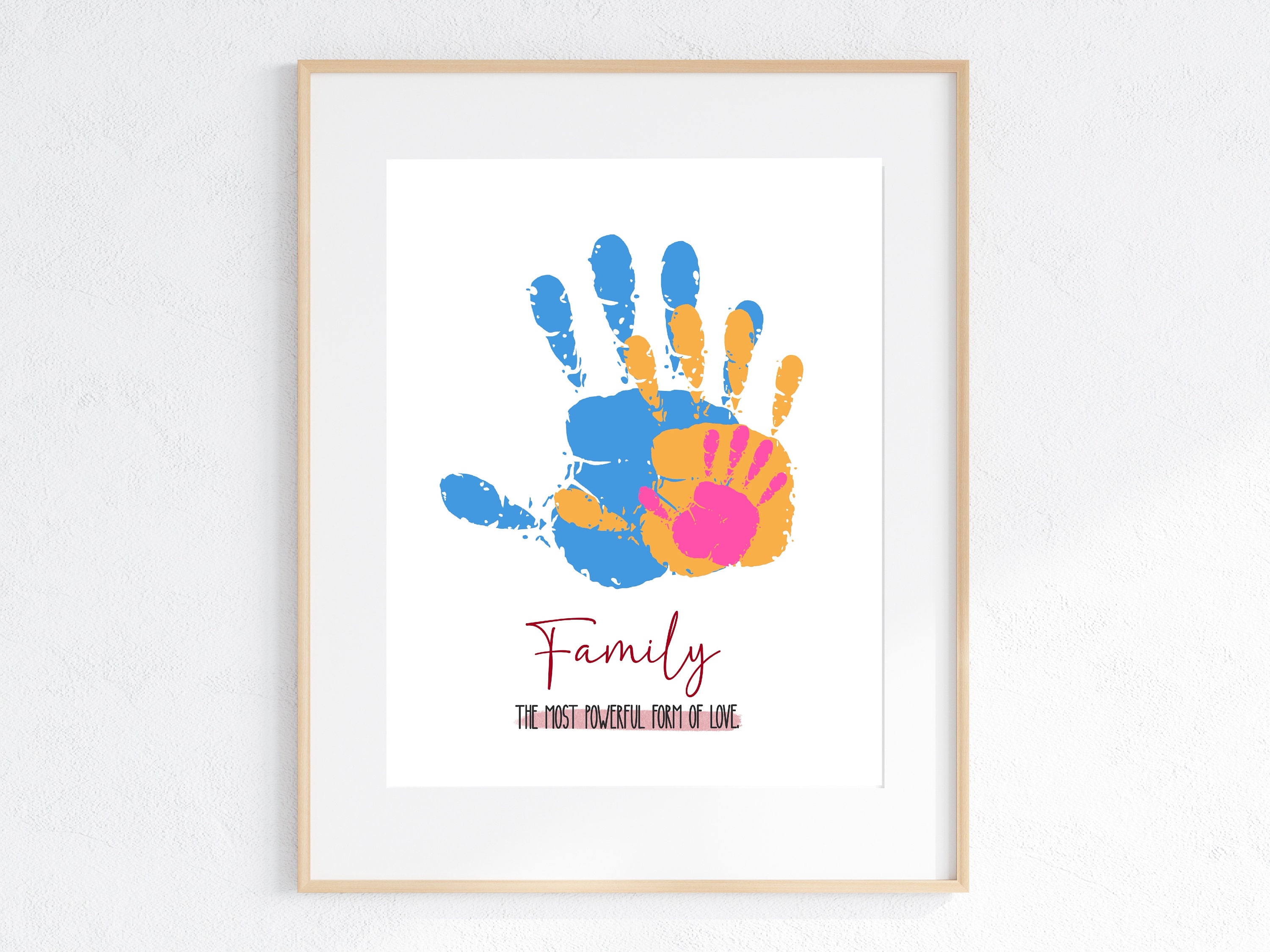 Family Handprint Craft, FAMILY Handprint Art, , Gift for Her Gift for ...
