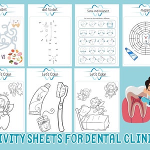 Dentist's Games, Dental Health Printable Activity for Kids, Tooth ...