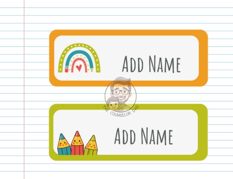 Editable Rainbow Classroom Name Tags Label, Classroom Customizable ...