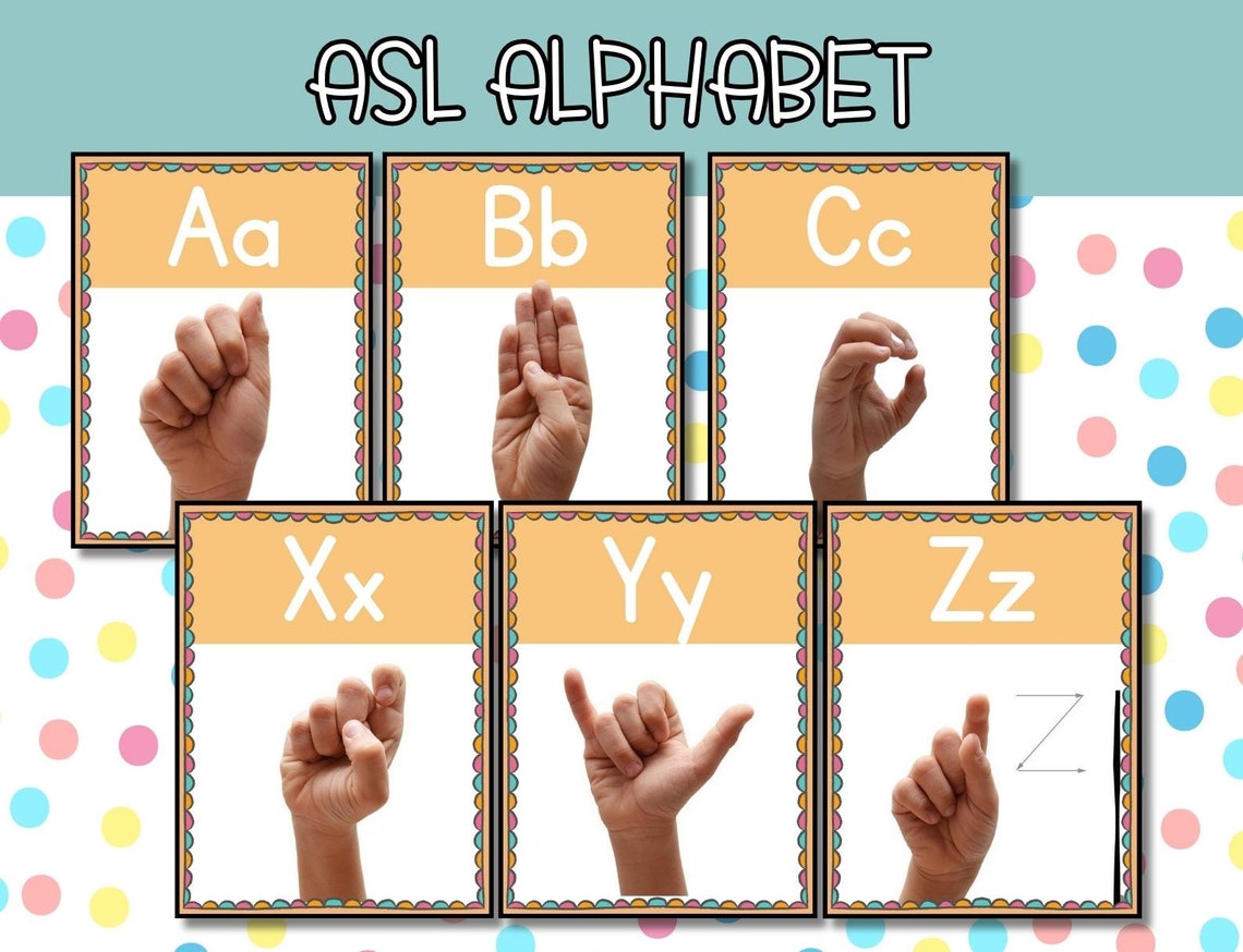 ASL Alphabet, Natural Shooting ASL Alphabet, ASL Sign Language Alphabet ...