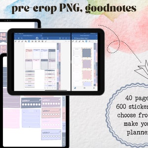 Pastel Sticker Pack, Digital Sticker Goodnotes, Digital Planning Kit ...