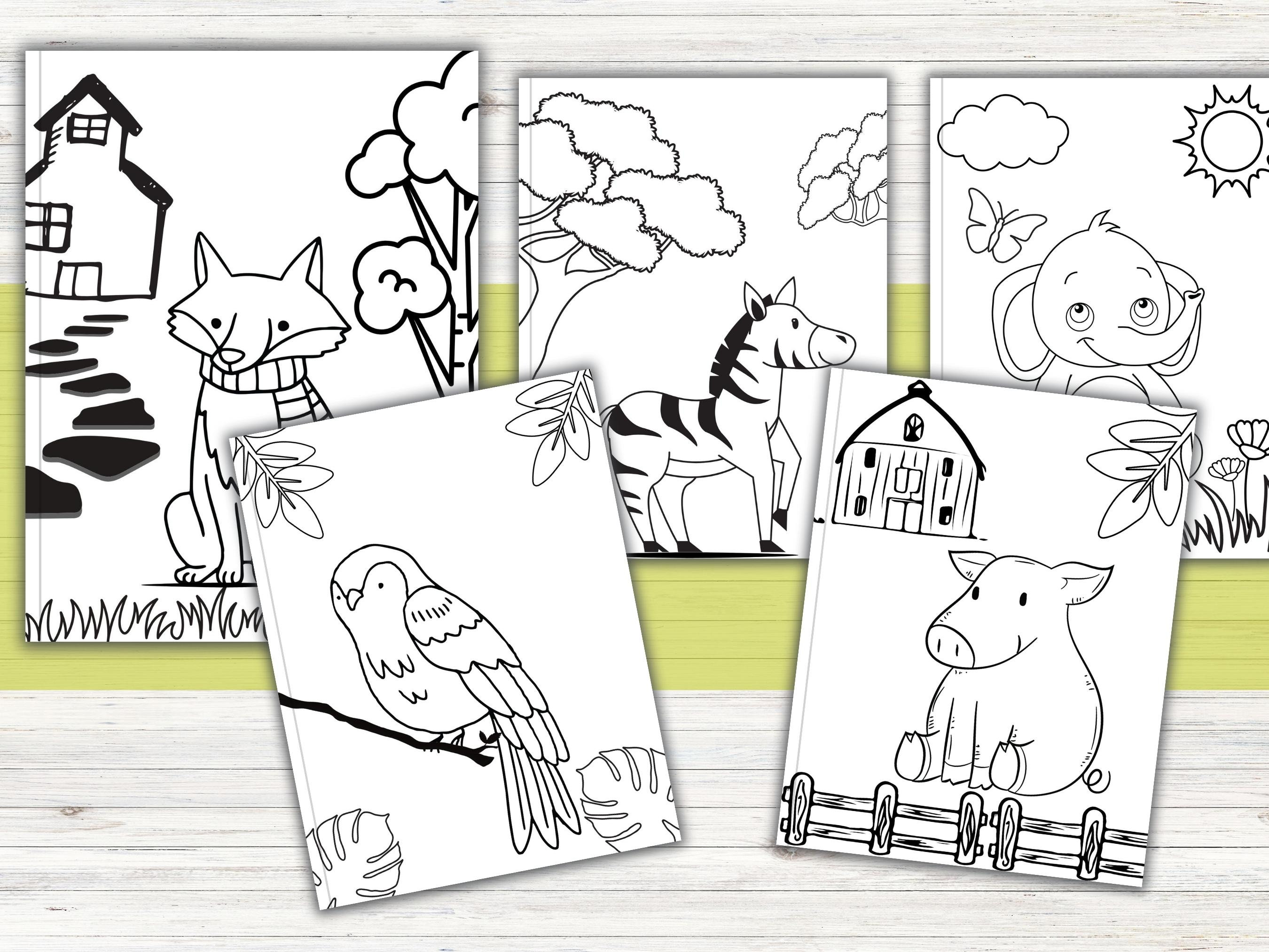 50 Printable Animals Coloring Pages for Kids, 50 Coloring Pages for ...