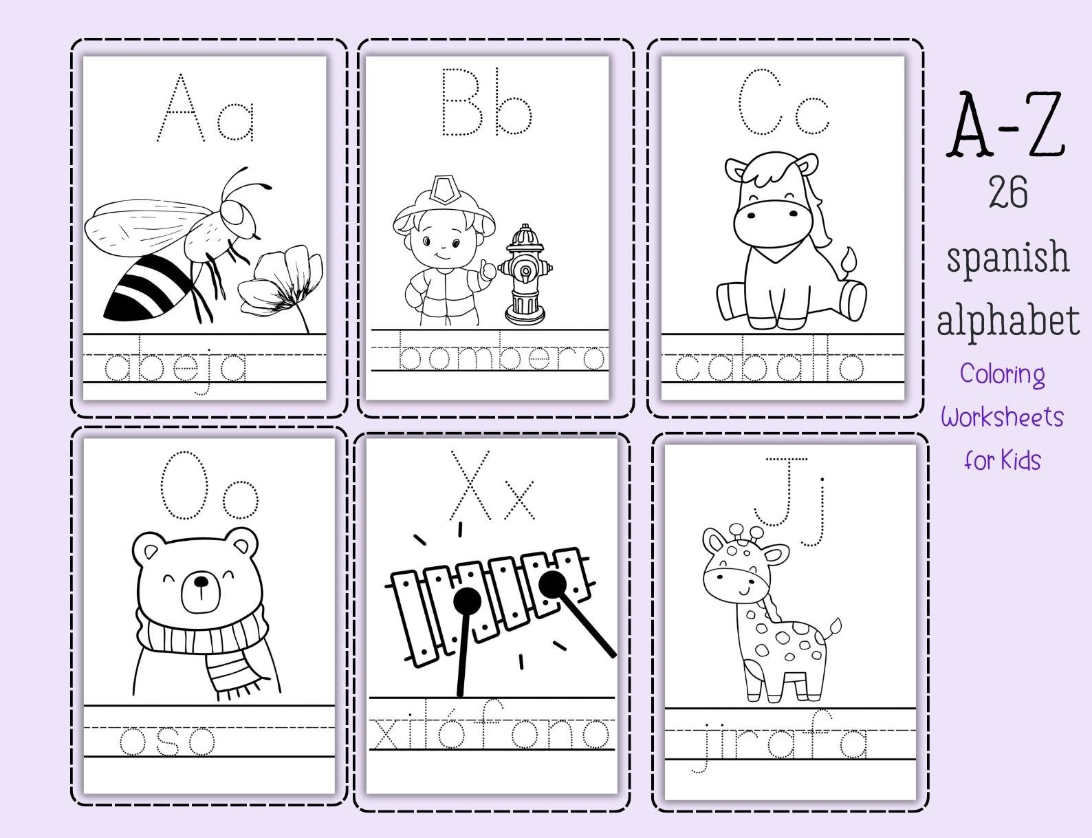 26 Spanish & English ABC Flashcards , Spanish Flashcards for Kids ...