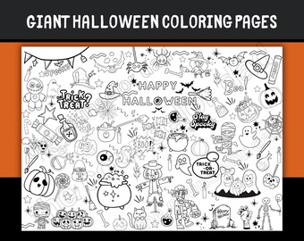 Halloween Coloring Pages Halloween Coloring Pages for Kids - Etsy