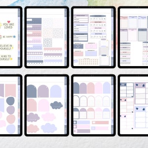 Pastel Sticker Pack, Digital Sticker Goodnotes, Digital Planning Kit ...