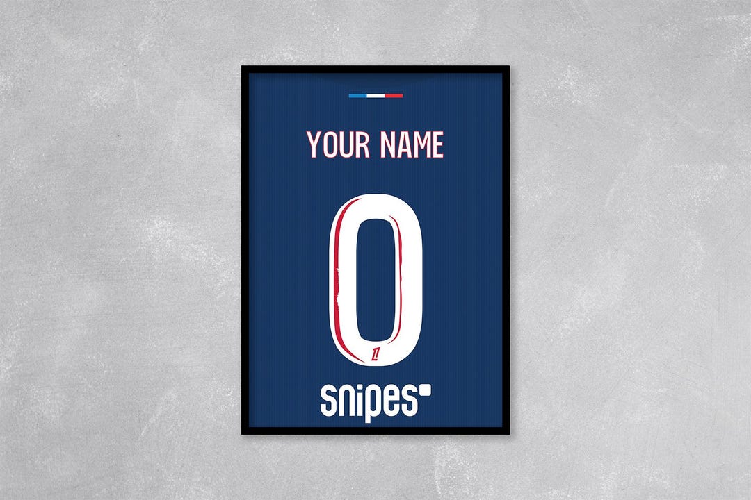 Personalized Poster Paris Saint-germain PSG Name & Number Digital File ...
