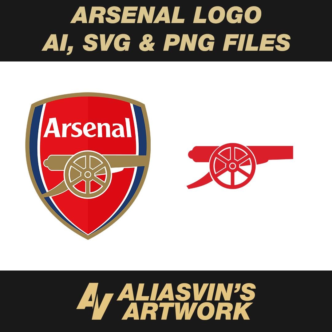 Arsenal Football Club Logo SVG, PNG and Illustrator File - Etsy