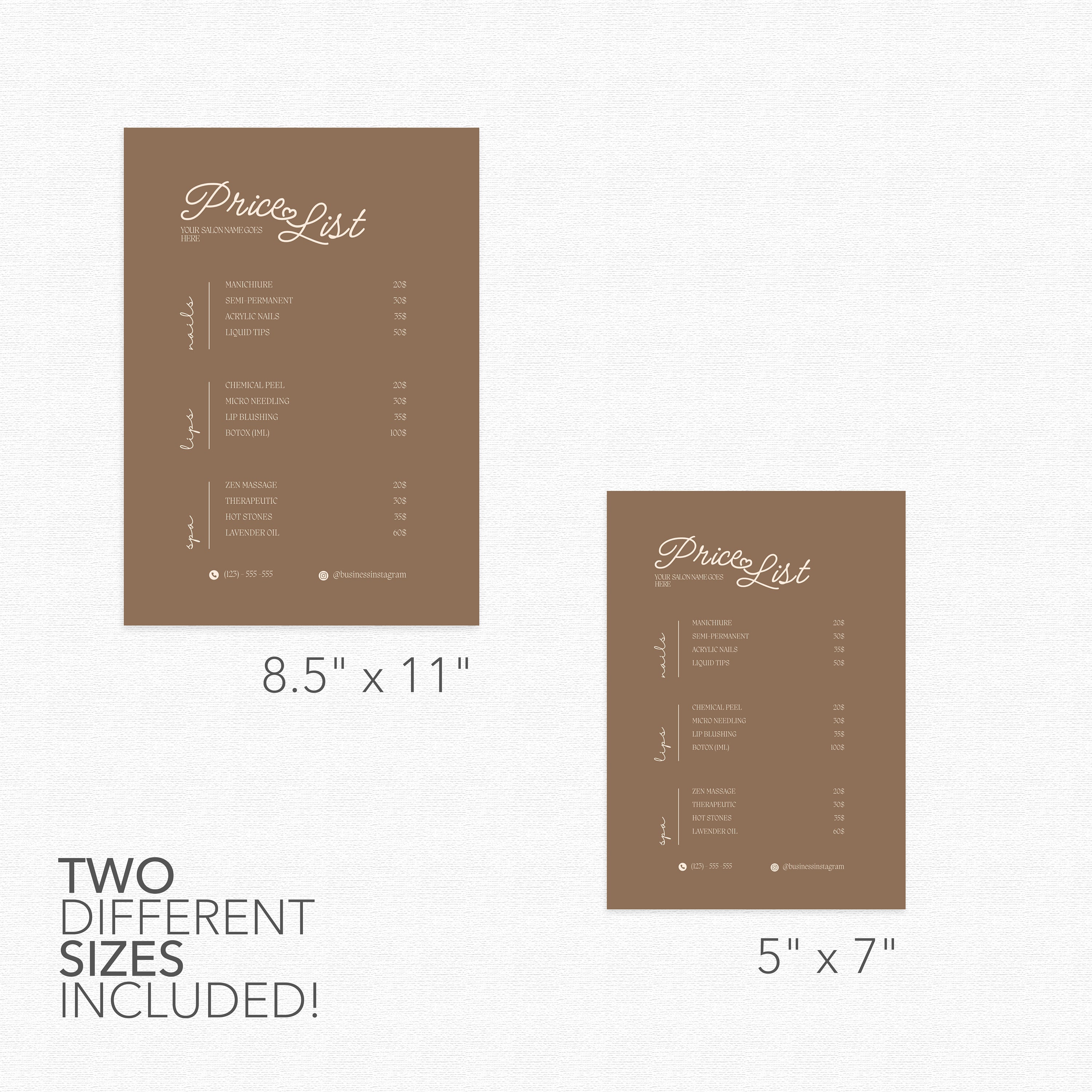 Price List Sign Editable Canva Template Price List for Small Business ...