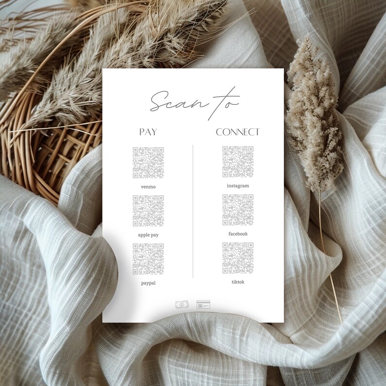 Qr Code Payment Sign for Small Business Minimal Scan to Pay Template ...