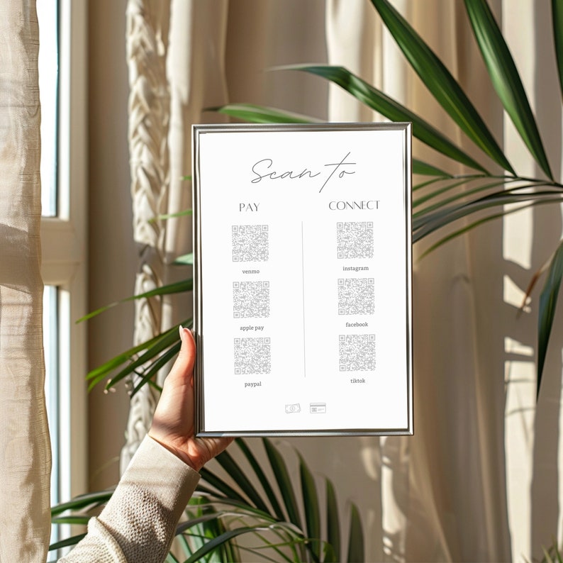 Qr Code Payment Sign for Small Business Minimal Scan to Pay Template ...
