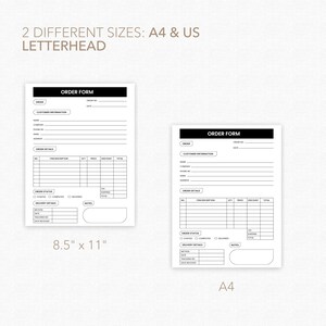 Order Form Template Simple Purchase Form for Small Business Neutral ...