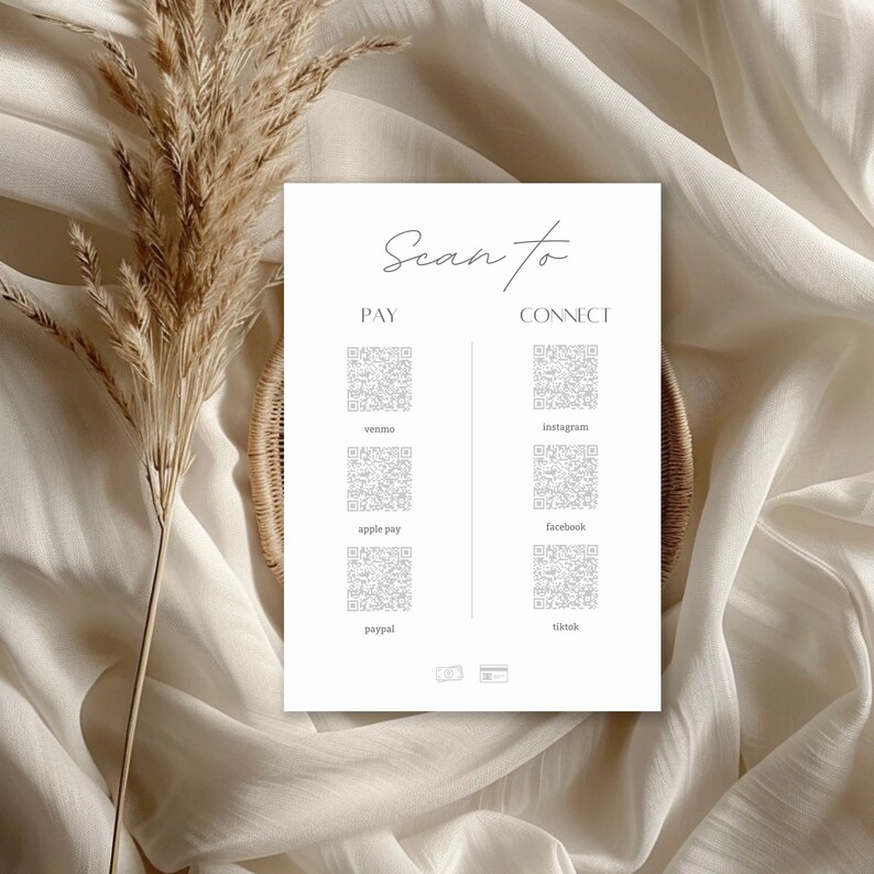 Qr Code Payment Sign for Small Business Minimal Scan to Pay Template ...