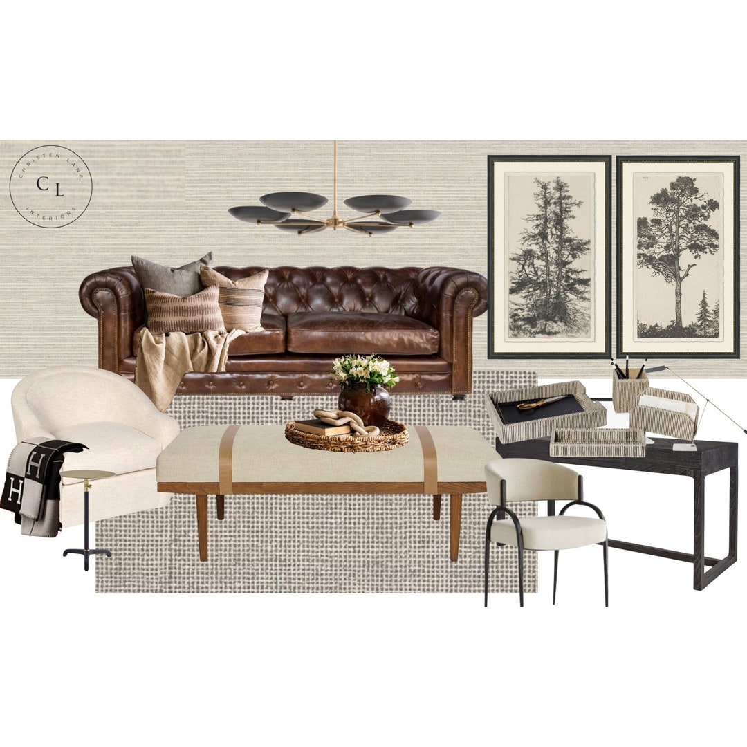 Home Office E-design, Mood Board - Etsy