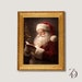 Printable Christmas Wall Art, Santa Reading Book, Christmas Decor ...