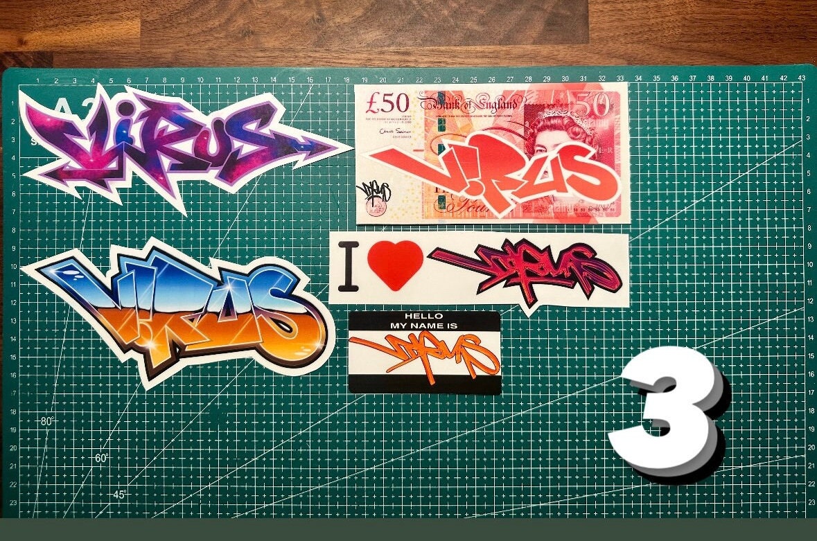 Graffiti Sticker Packs - Etsy UK