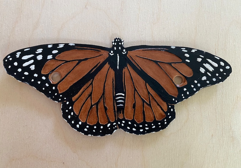 Hand Made Leather Monarch Butterfly Hair Pin Up - Etsy