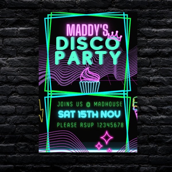 Rave Birthday Invitation - Etsy